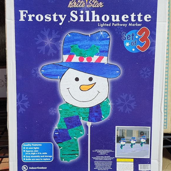 Holiday | Brite Star Set Of 3 Lighted Pathway Marker Santa Frosty ...
